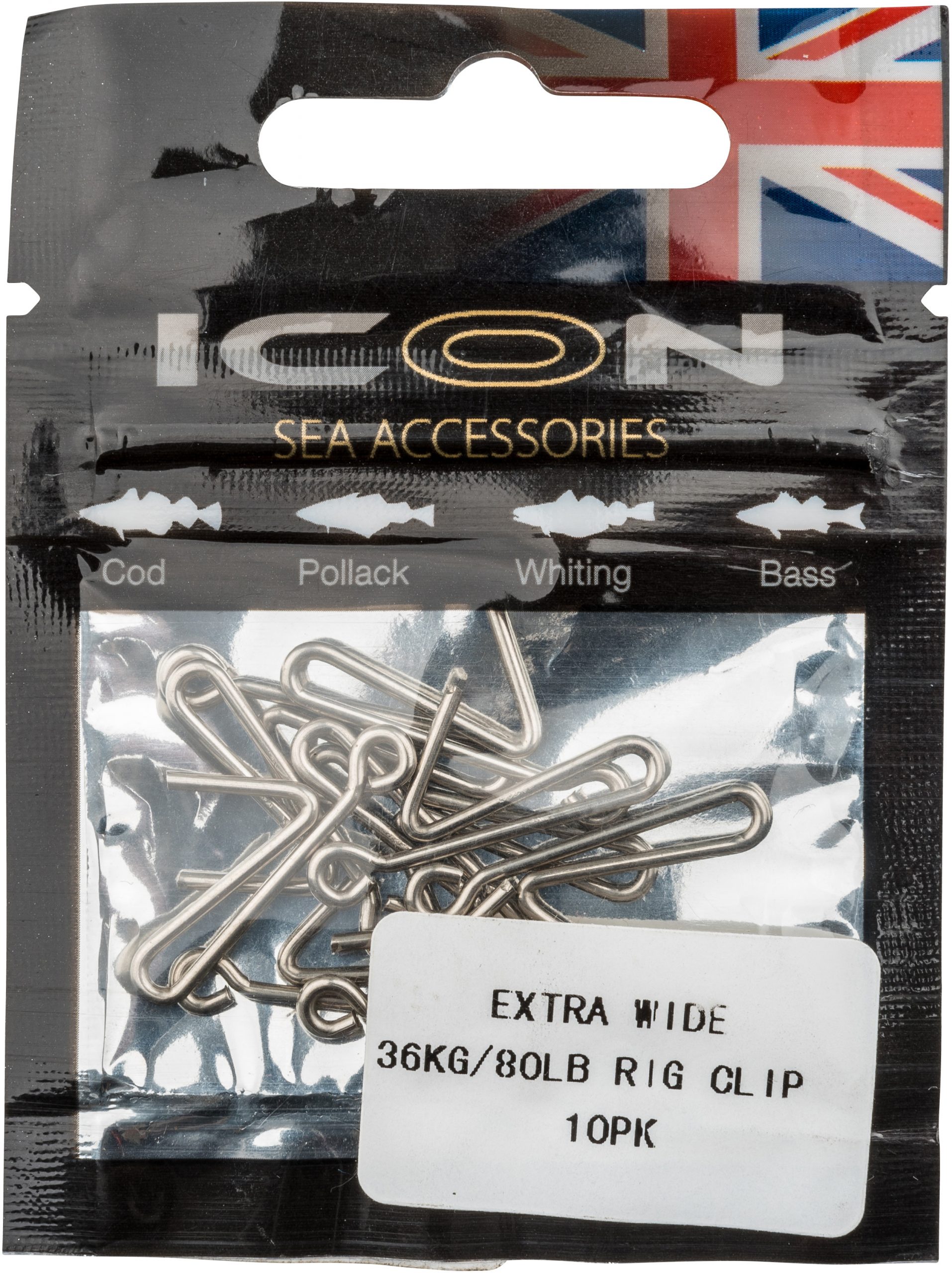 Leeda ICON Extra Wide Rig Clip 36kg/80lb 10pk - Reel Fun Fishing